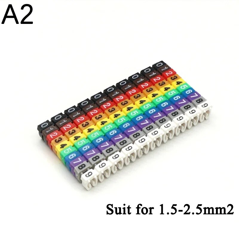 Маркеры кабелей A2, PVC, 1.5-2.5mm²