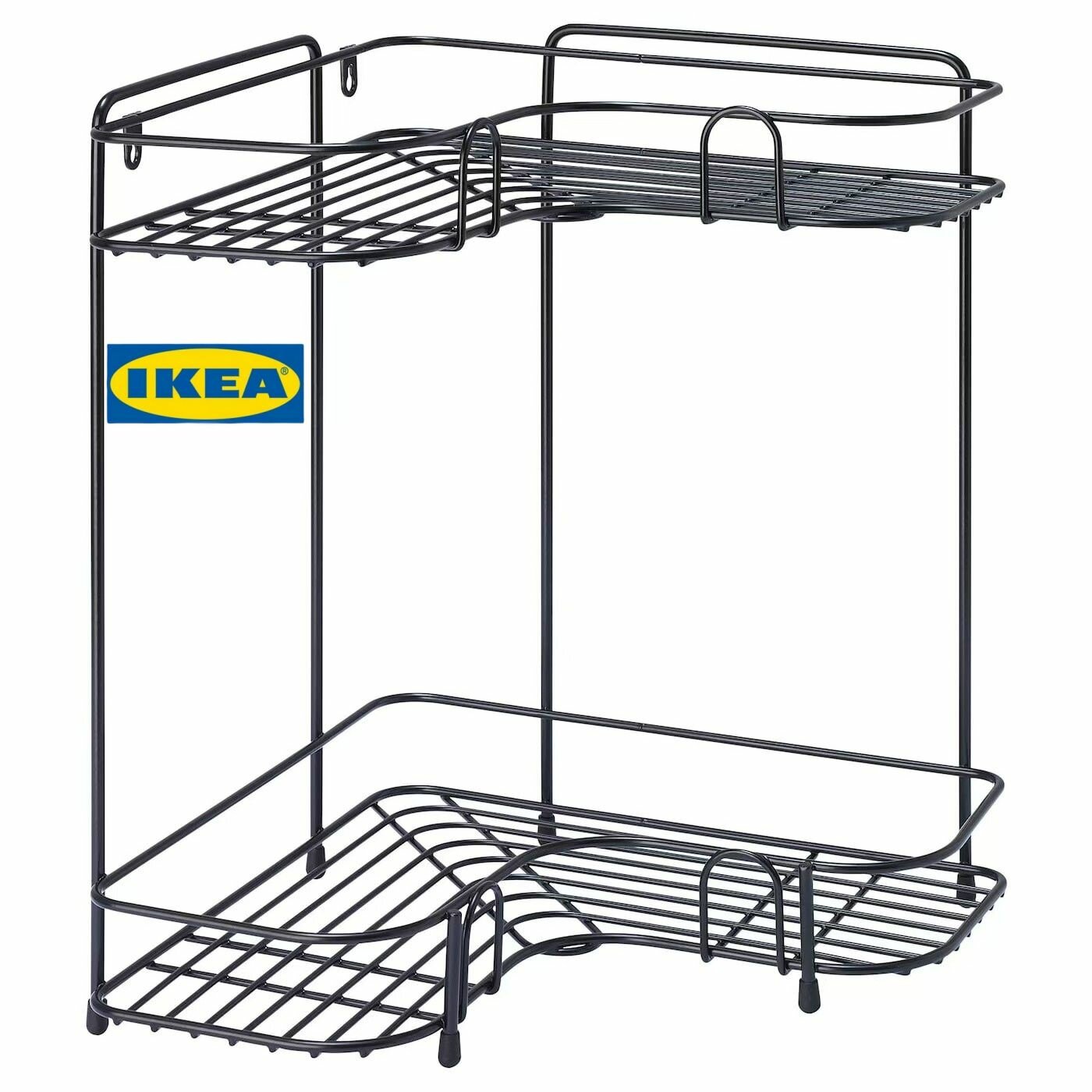 IKEA Традиционная скандинавская двойная угловая полка черный современный