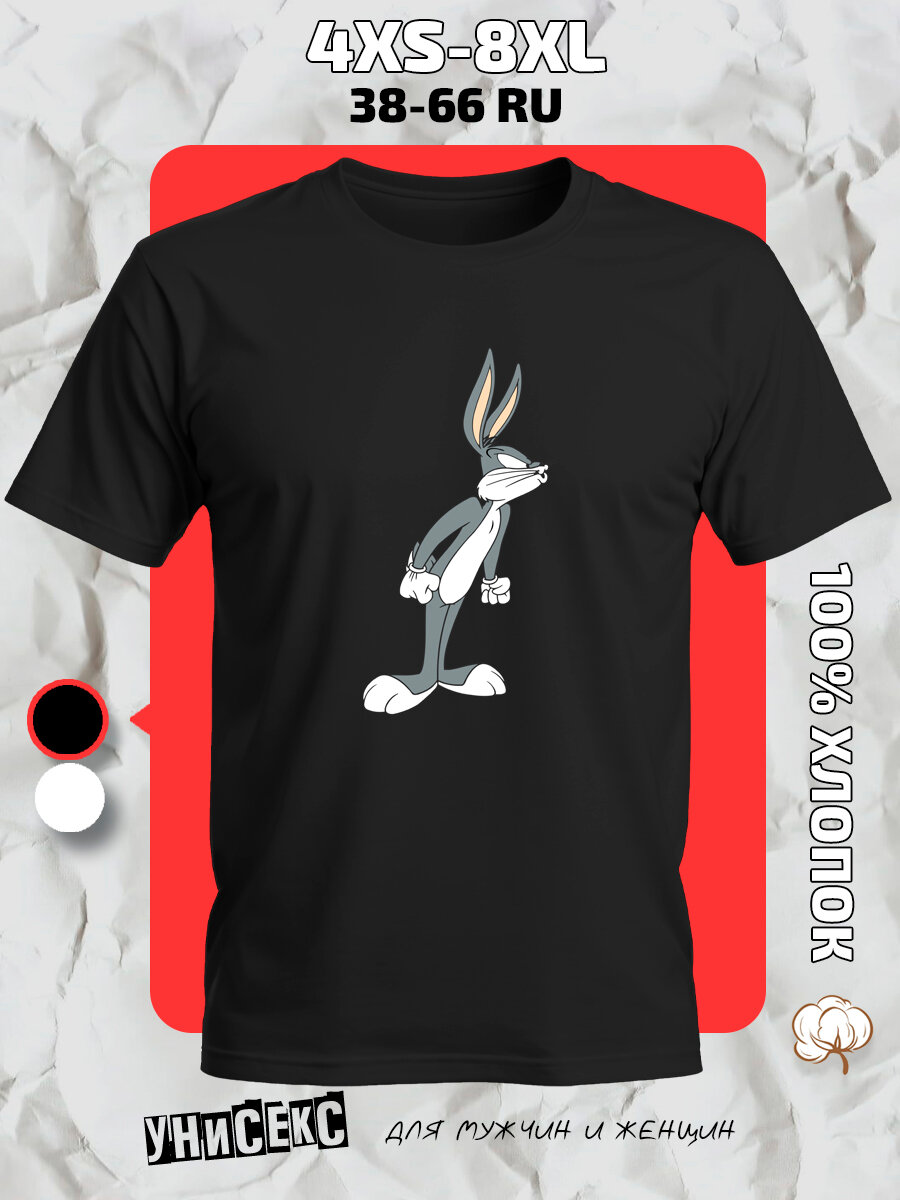 Футболка с принтом bugs bunny багз банни