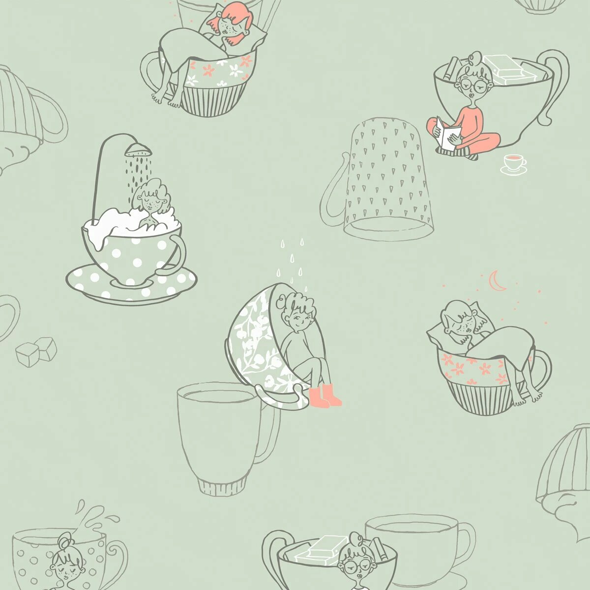 Обои Aura No Limits 640409 A; 0,53x10,05 м. , флизелин , зеленый