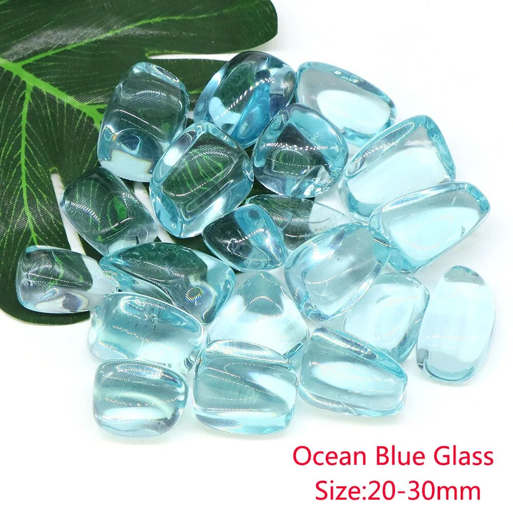 Кристаллы малахита и бирюзы для декора аквариума 50g, Ocean Blue Glass