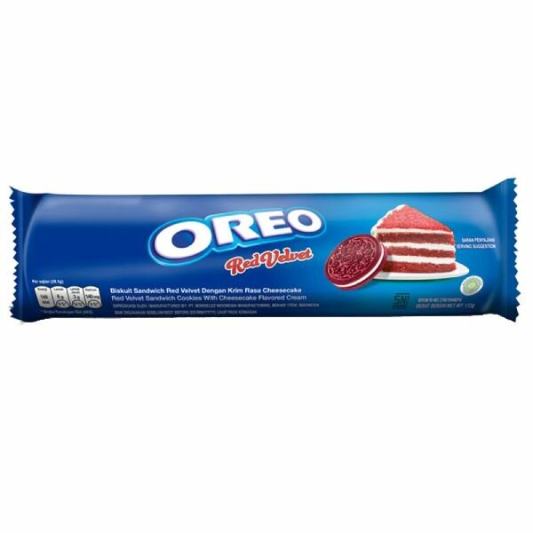 Печенье OREO Red Velvet со вкусом торта красный бархат,119.6г (Индонезия)