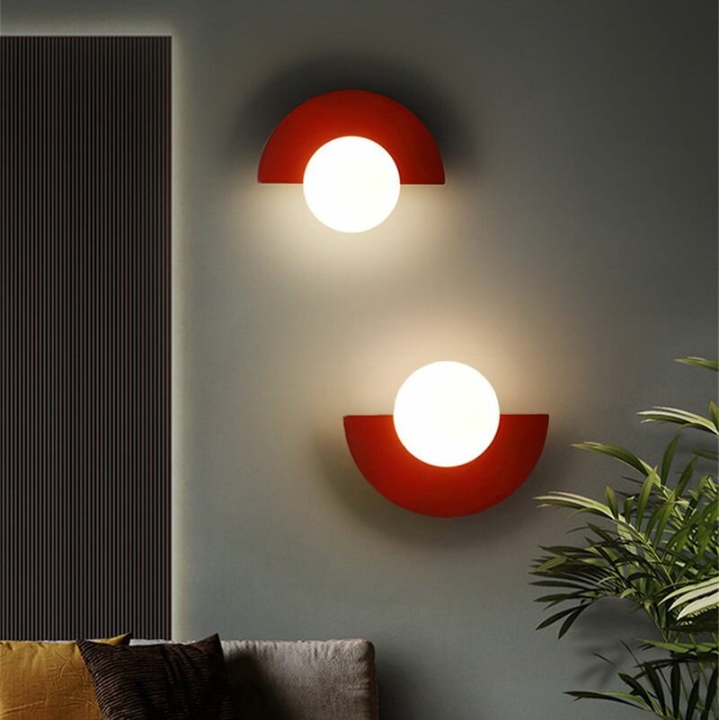Скандинавский внутренний светодиодный настенный светильник для спальни, прикроватной тумбочки, гостиной, прохода, коридора, домашнего декора бра с круглым шаром