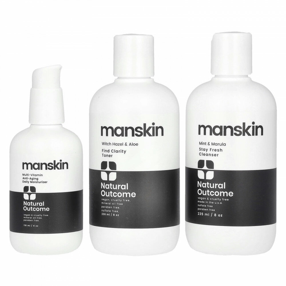 Natural Outcome, Manskin, набор для повседневного использования, набор из 3 предметов