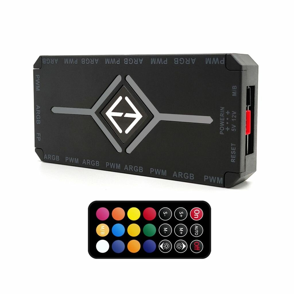 4-КОНТАКТНЫЙ PWM RGB Корпус Контроллер концентратора вентилятора SATA Адаптер питания для ARGB