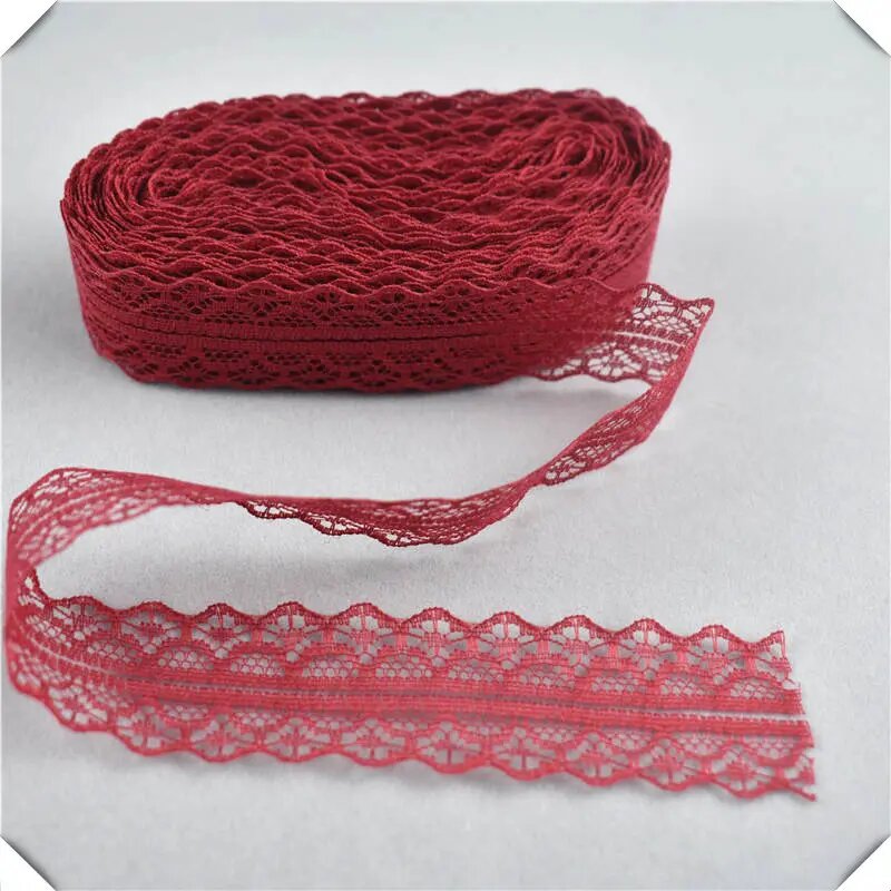 Африканская кружевная ткань WHxmsh 10 ярдов Бордовый, Wine Red