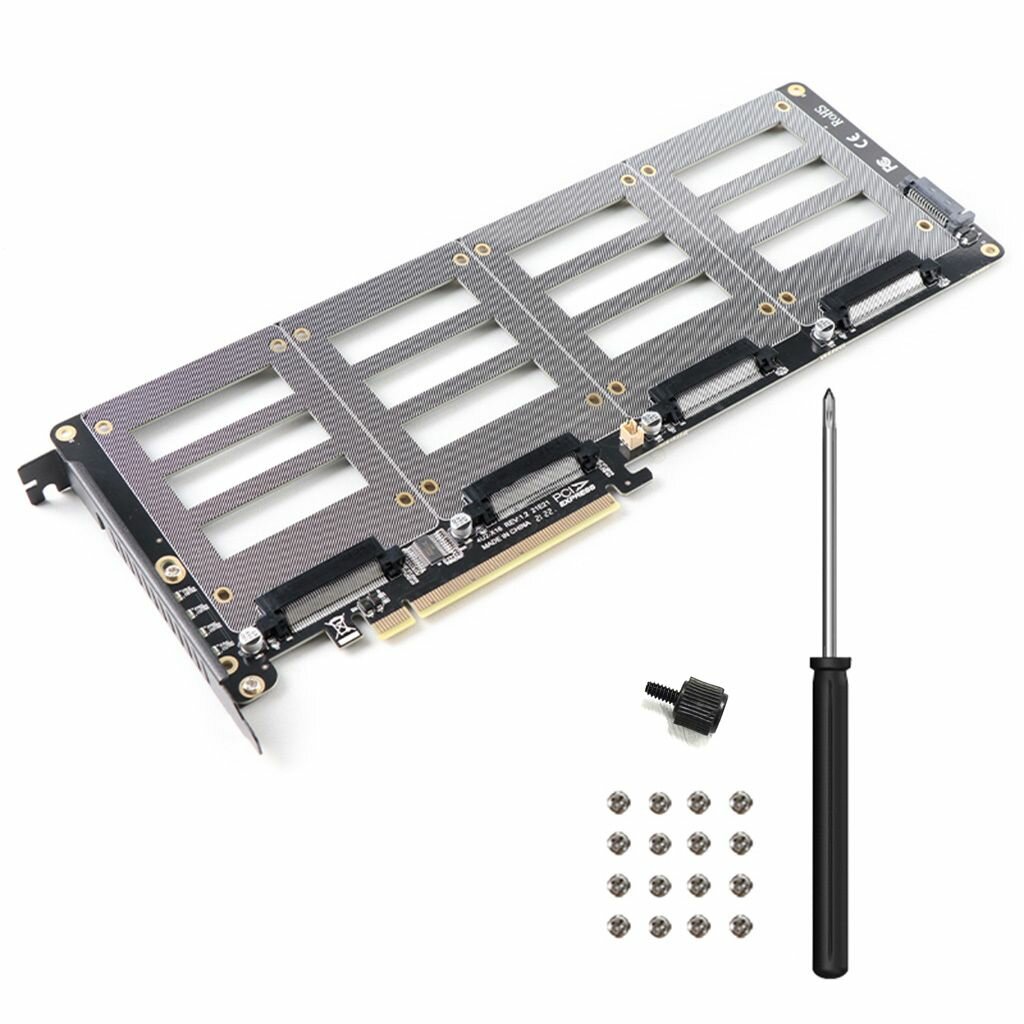 Адаптер PCI-E 3.0, 4X, X16 для SFF-8639, NVMe, PCIe, SSD, PCI-e SSD M.2 2,5 дюйма