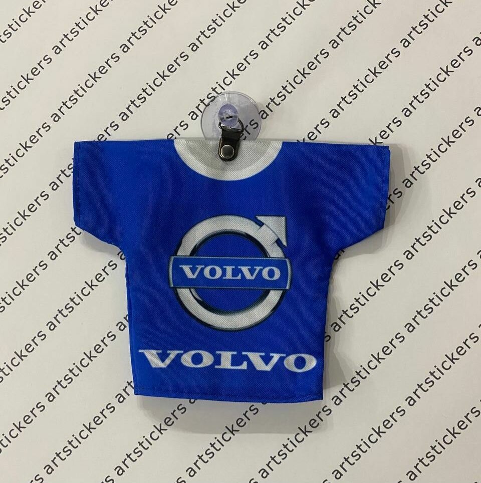 Вымпел футболка VOLVO, размер 14х17см, двусторонний на присоске, ткань, аксессуар для авто