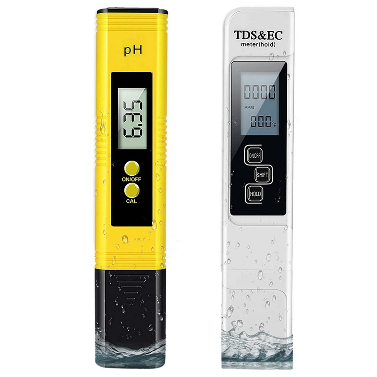 NANLIY- PH-метр и TDS-метр, цифровой тестер качества воды, 0-9990 PPM, измерение EC и температуры 0,01 PH с высокой точностью