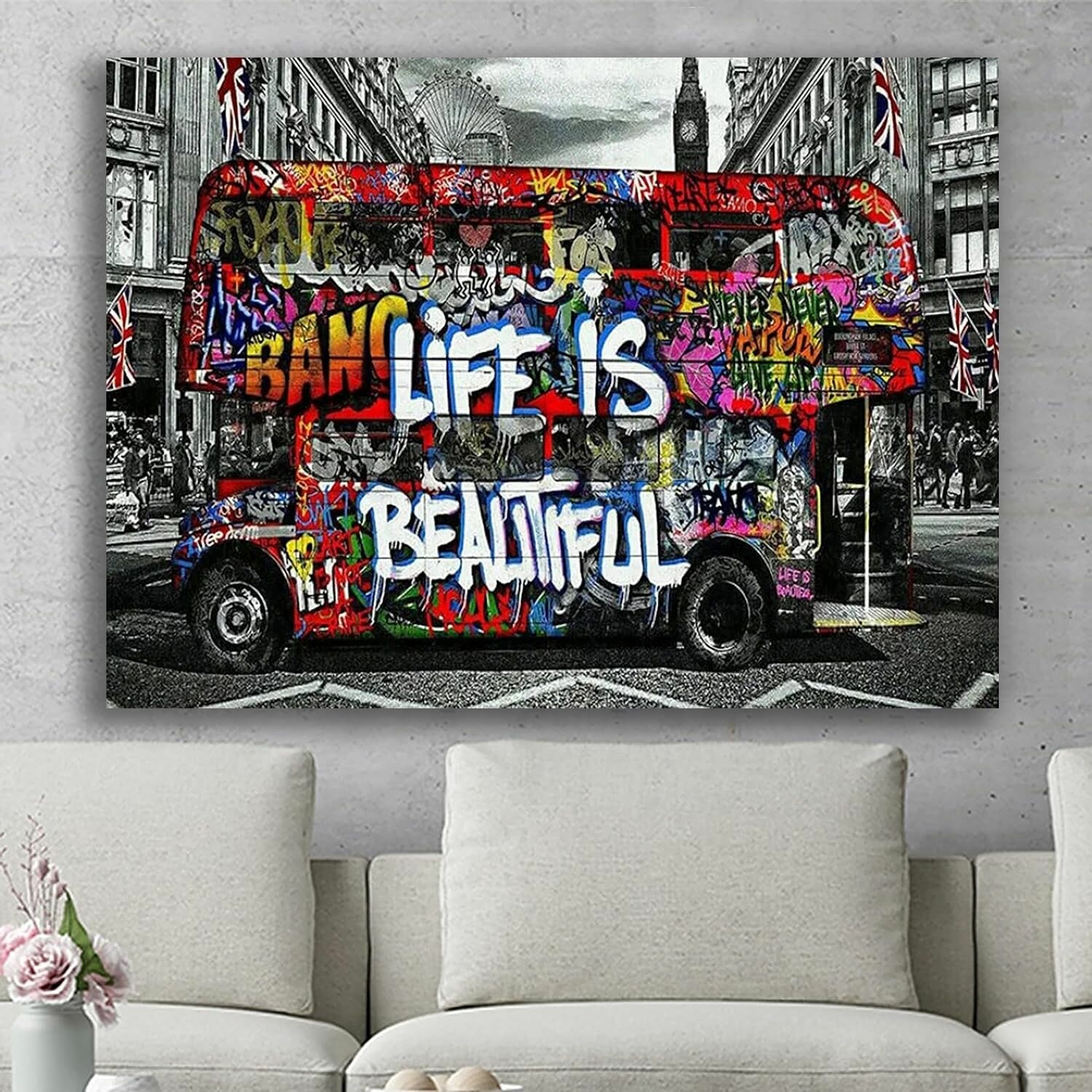 Картина на стену граффити, уличное искусство, 40х60 см.