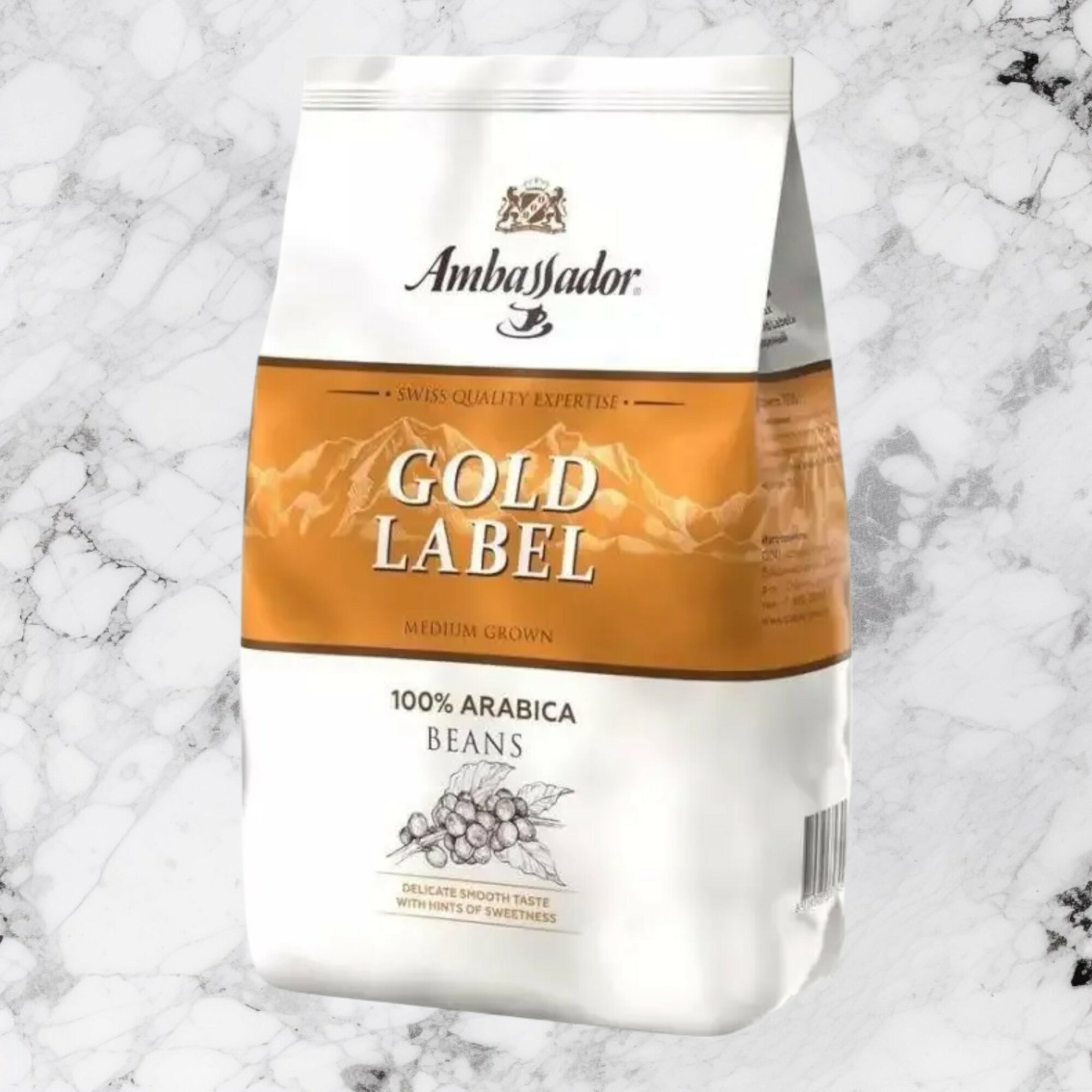 Кофе в зернах Ambassador Gold Label, шоколад, корица, средняя обжарка, 1 кг
