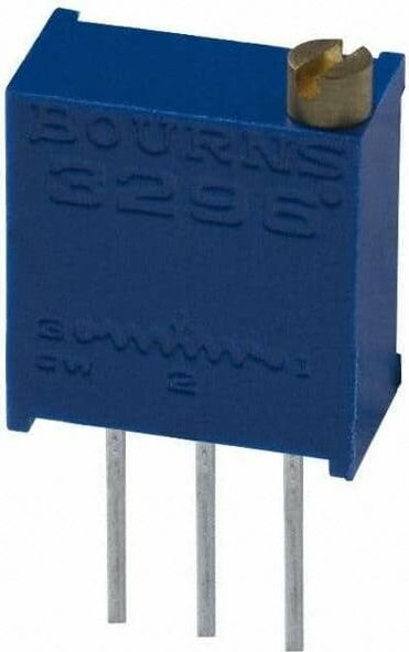 BOURNS 3296W-1-500LF Потенциометр монтажный, многооборотный 50 Ом, 1шт