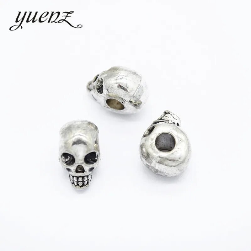 YuenZ, 8 шт, европейский стиль, Хэллоуин, Череп, бусины, тибетское серебро, разделительные бусины, покрытые для изготовления очаровательных браслетов DIY R201