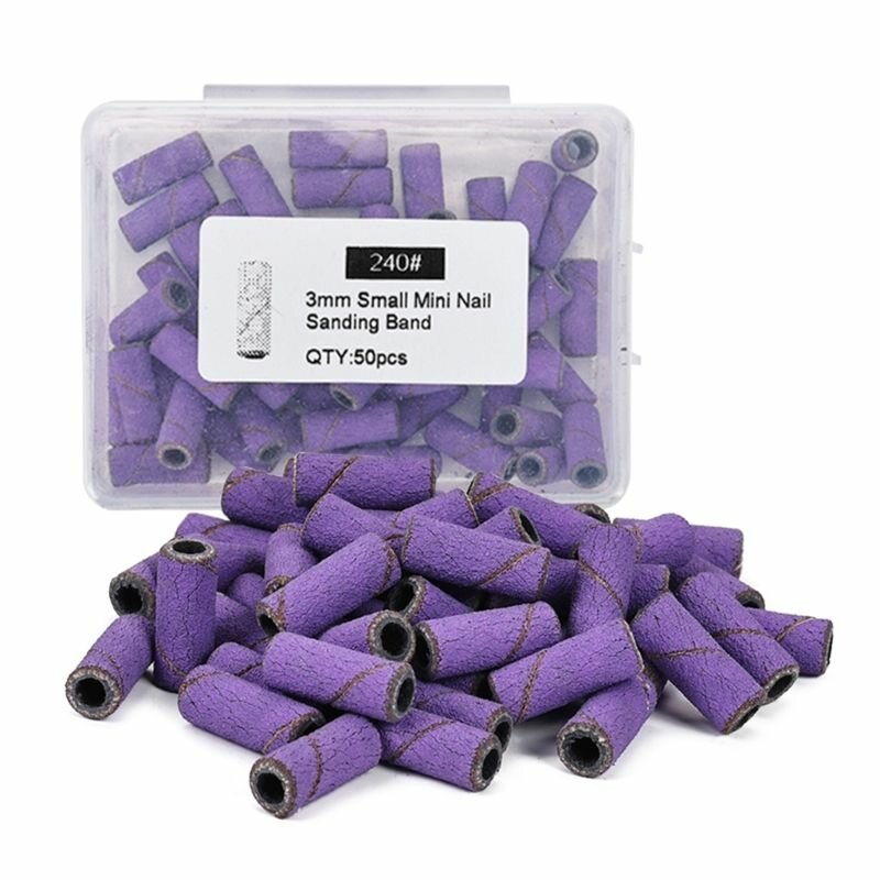 1 коробка маленьких песочных колец для дизайна ногтей с мини-набором колец-50шт фиолетовых в упаковке 240