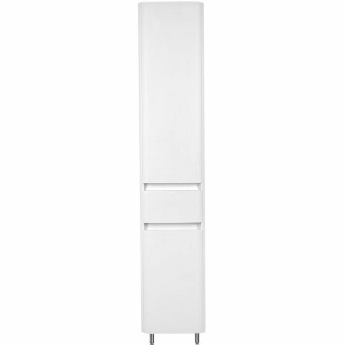 Шкаф пенал Style Line Атлантика Люкс Plus 35 ЛС-00000694 с бельевой корзиной Белый