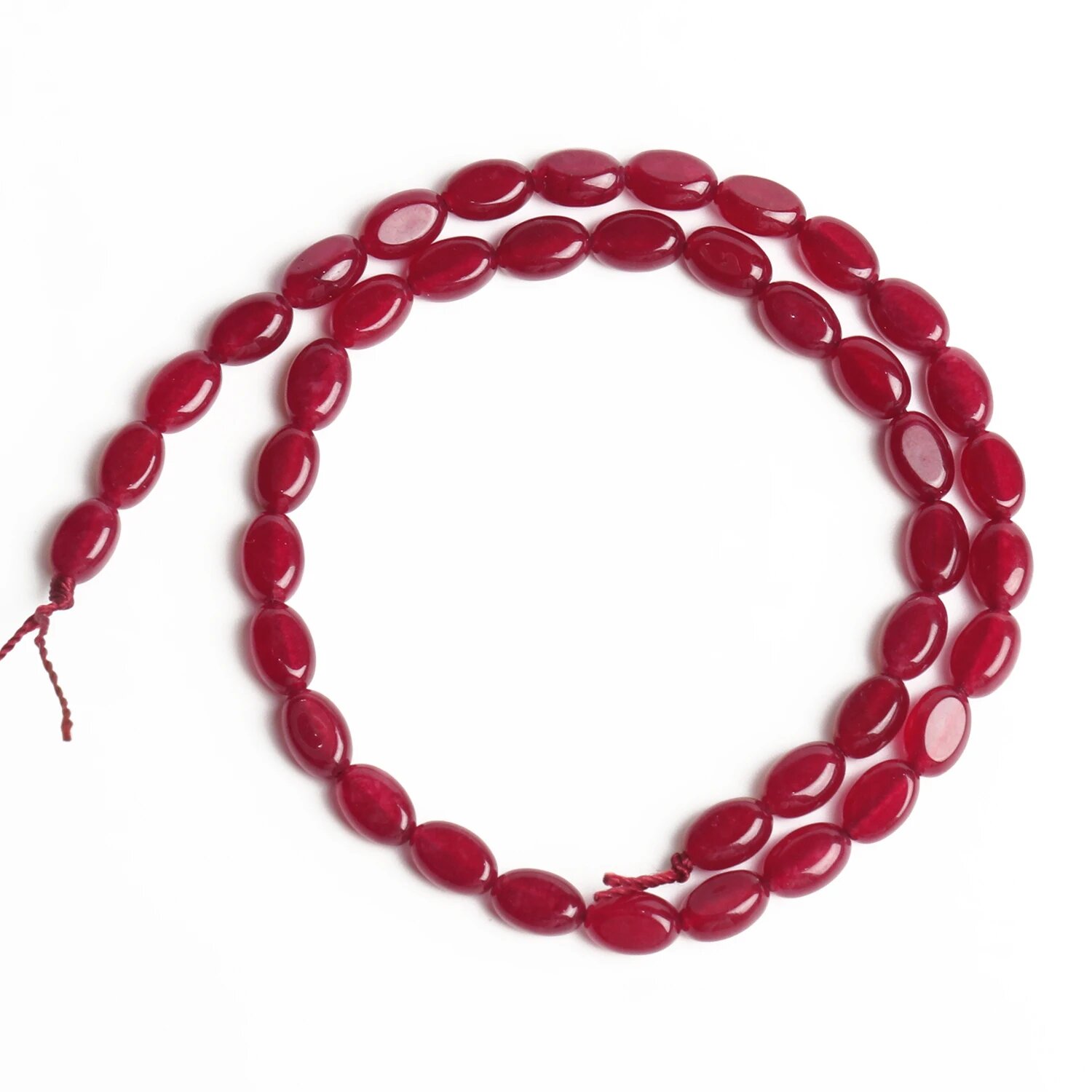 Нефритовые бусины халцедон Dark Red xilitata 7x5mm