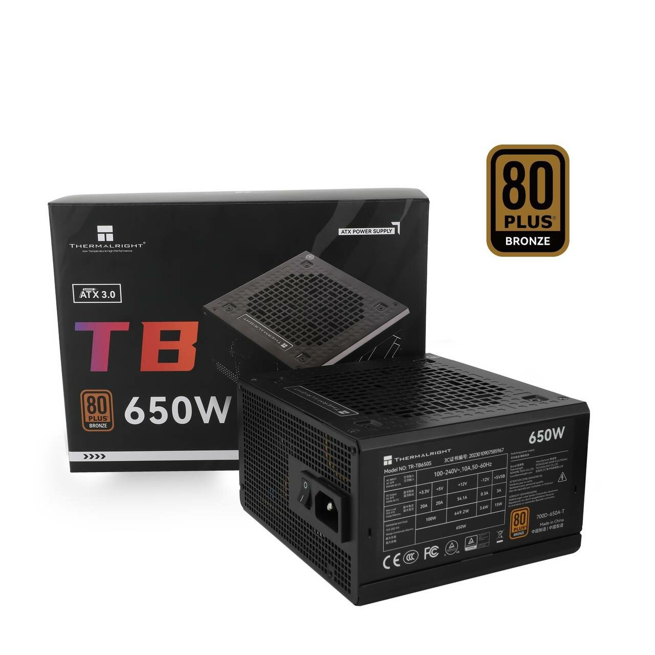 Блок питания Thermalright TR-TB650S 650 Вт, 80+ Bronze, ATX3.0