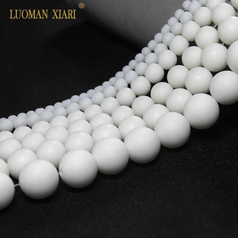 Белые бусины LUOMAN XIARI, 4 мм, 90-93 шт