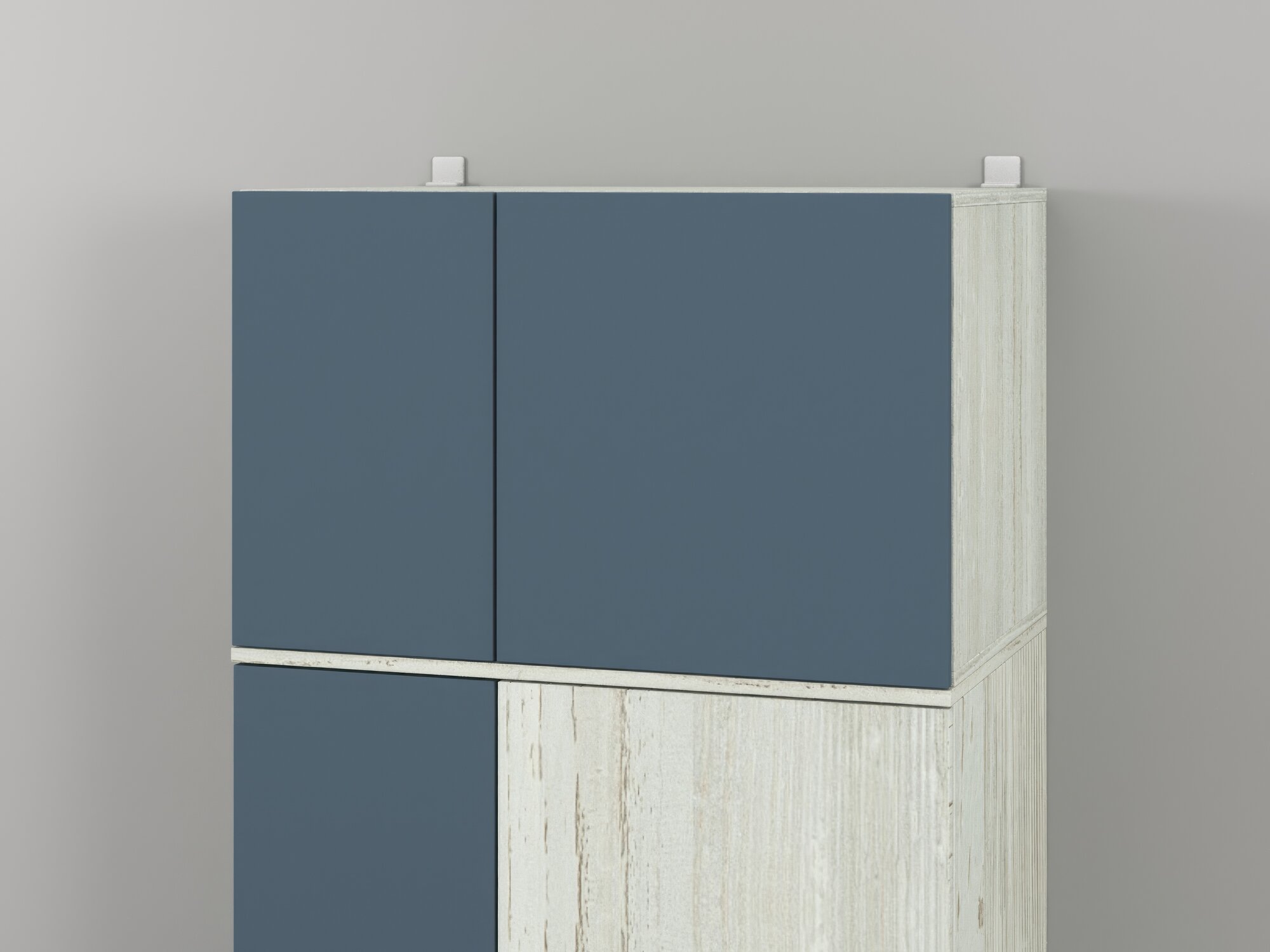 Есэндвич Лаворо Антресоль для шкафа двухстворчатого 80х50х52 см, правая (Сосна винтерберг/Маренго)