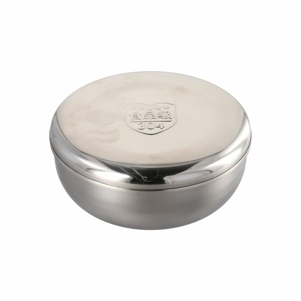 Миска для риса из нержавеющей стали 304 с крышкой-большая