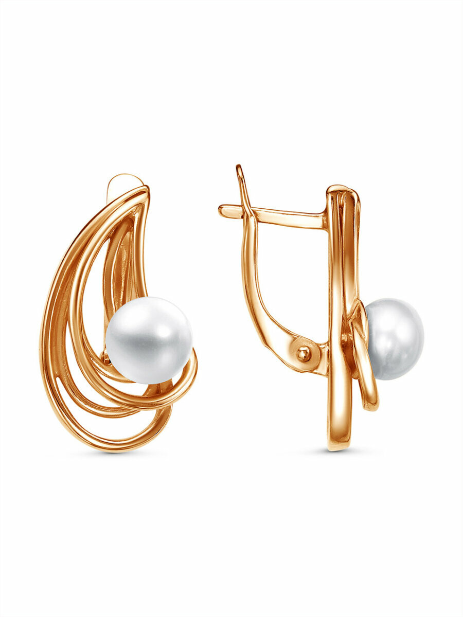 Серьги, жемчуг культивированный