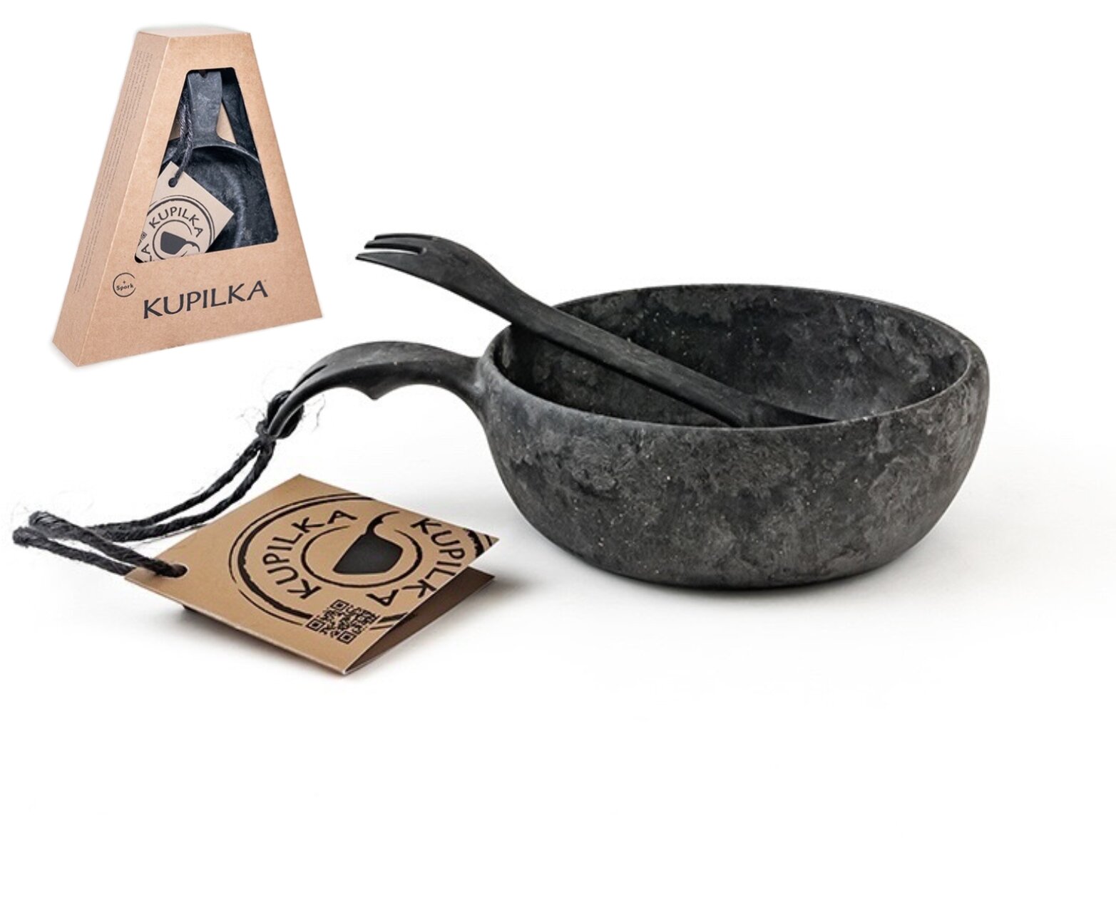 Финский набор ЭКО посуды Kupilka Junior (миска 330 мл, ловилка 165 мм), цвет: Kelo