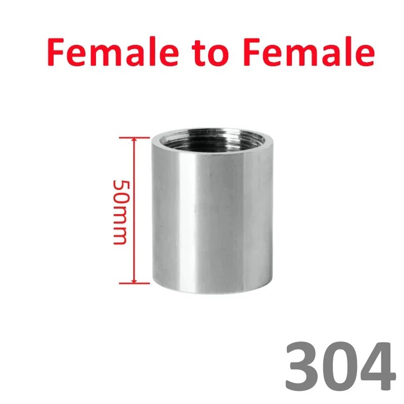 Соединитель для труб из нержавеющей стали 304 G1l2 BSP DN15, 50mm