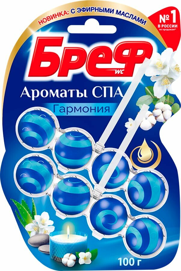 Туалетный блок бреф Ароматы СПА Гармония 100г, 2шт x 3 упаковки