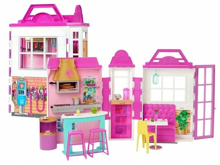 Кукольный домик Barbie - Ресторан гриль с аксессуарами и куклой - Барби HGP59