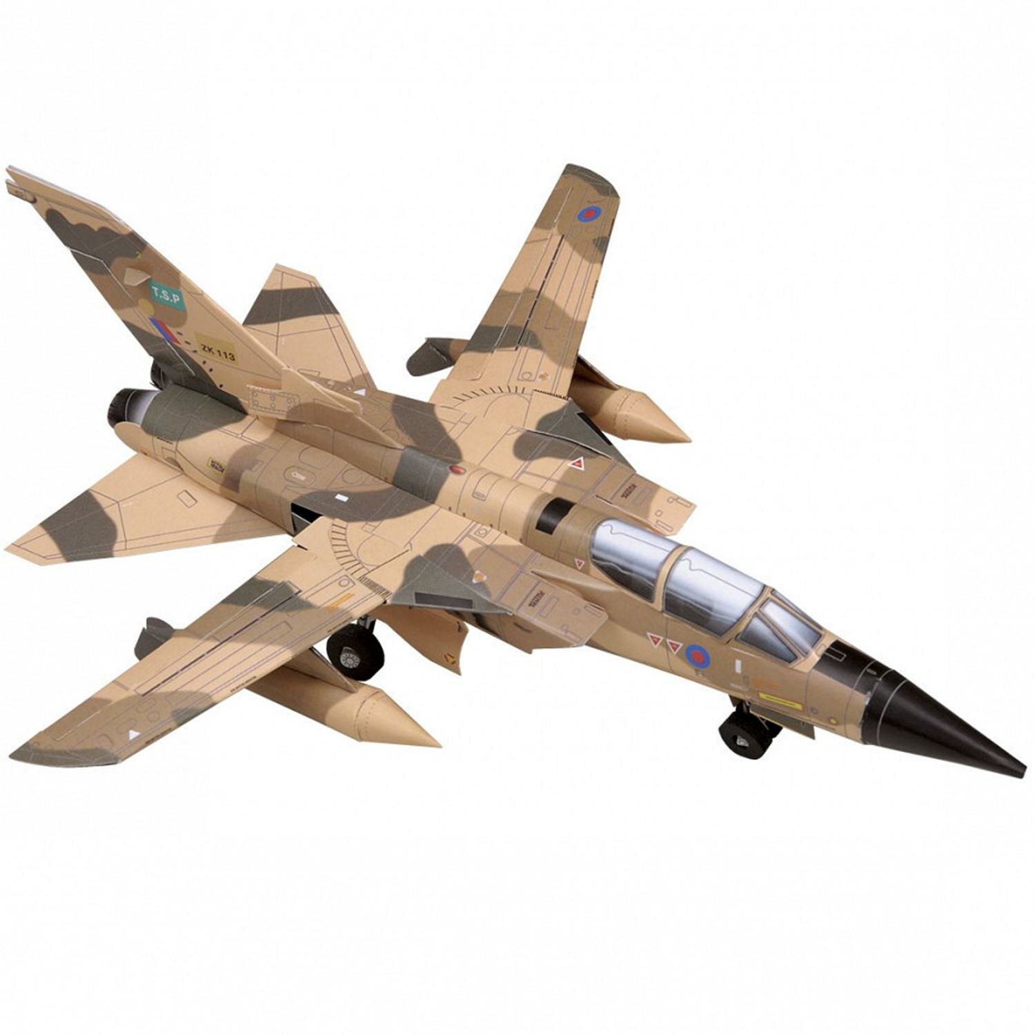 Сборная модель Умная Бумага Масштаб 1/72, Истребитель "Tornado", песочный (189-02)