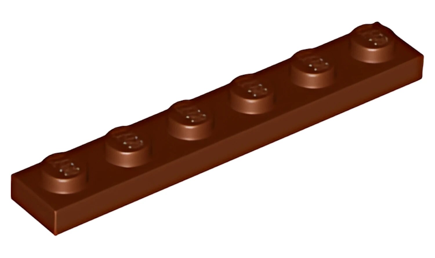 Деталь LEGO Plate 1 x 6 3666 Reddish Brown U