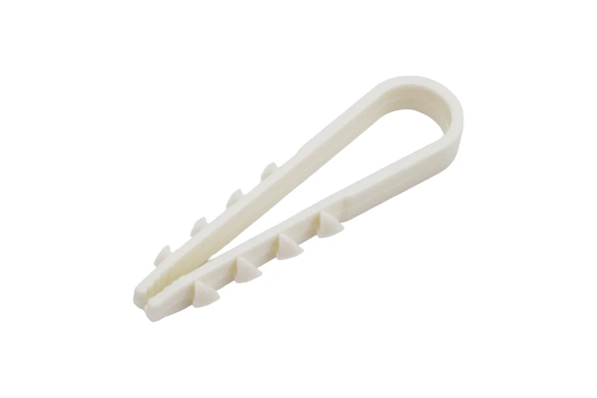 VIPкрепеж круглый дюбель-хомут 5х10 мм, набор 10 шт. для прочной фиксации кабелей