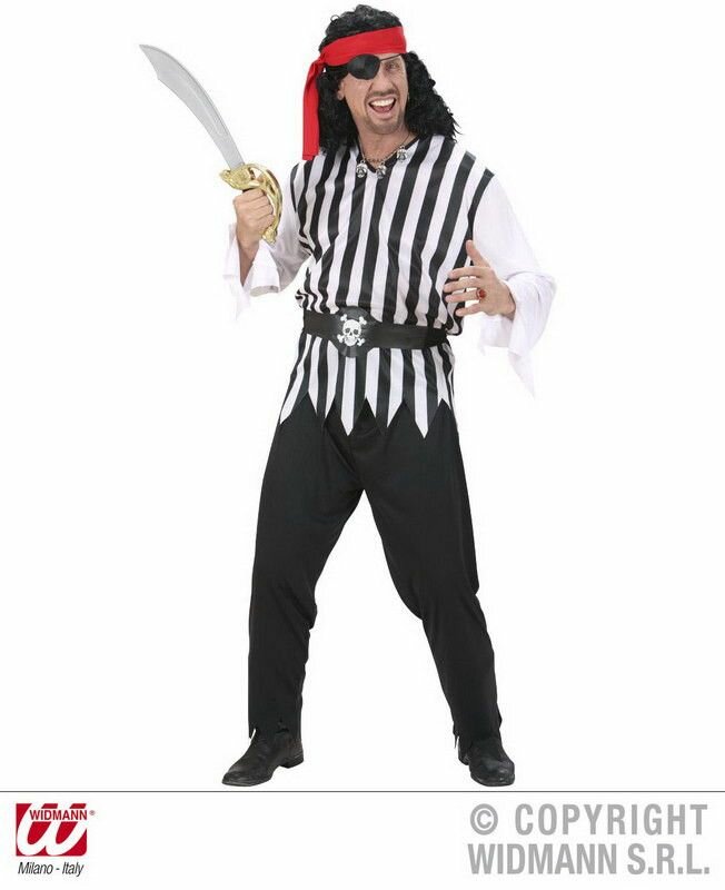 Костюм WIDMANN "Пират Веселый Роджер", полиэстер, мужской, размер 46