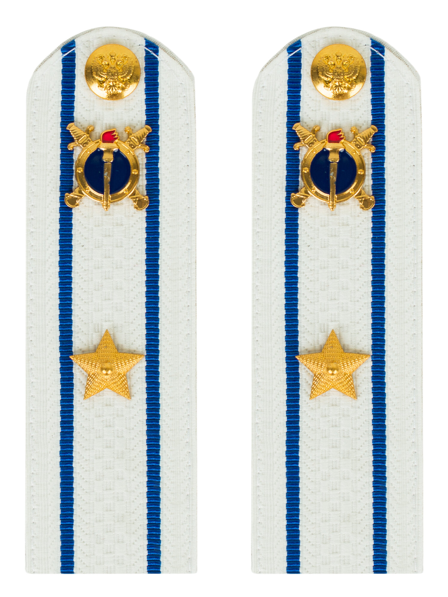 Погоны Юстиции белые Пластик звание Майор 14см