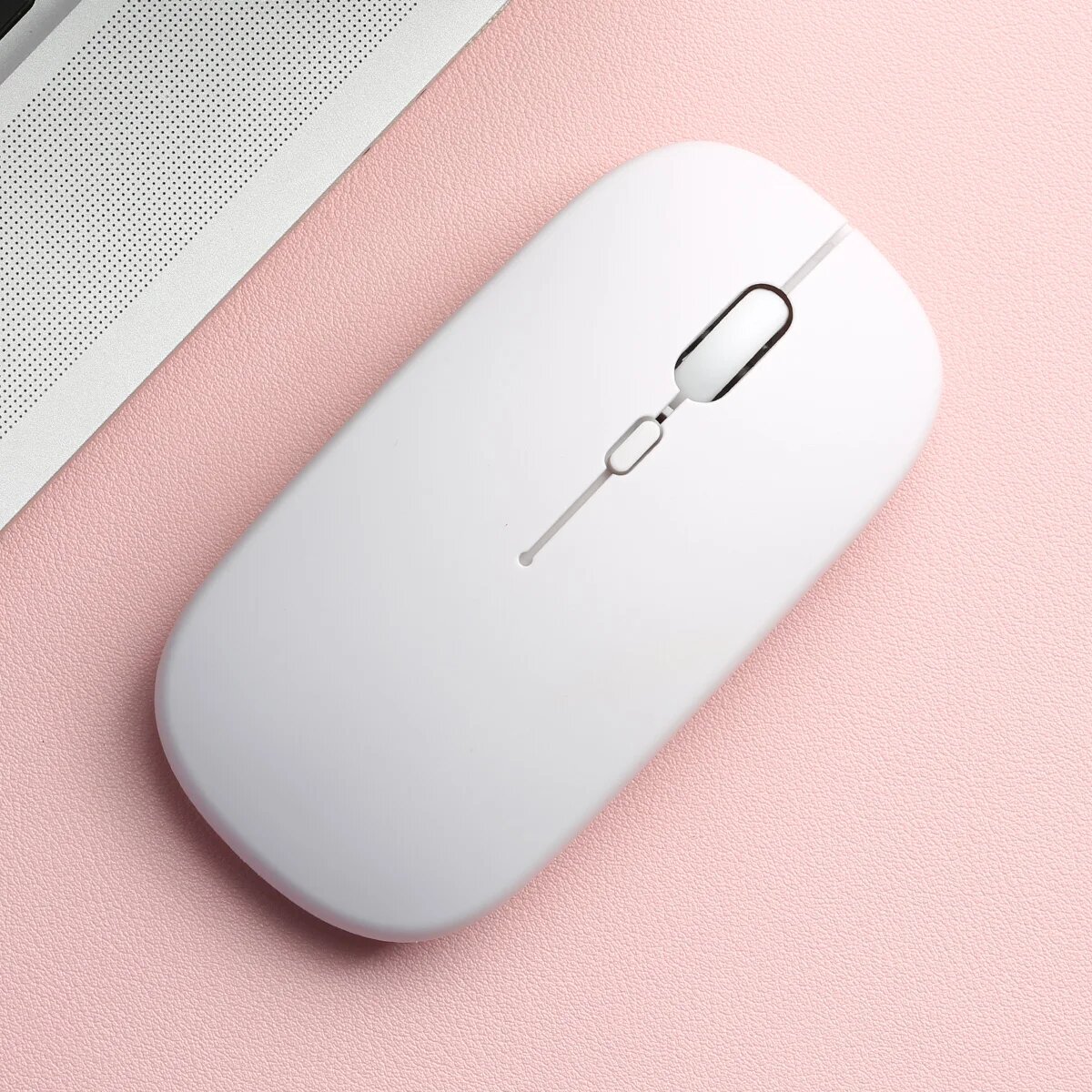 Портативная беспроводная мышь Bluetooth Розовый, Matte-White
