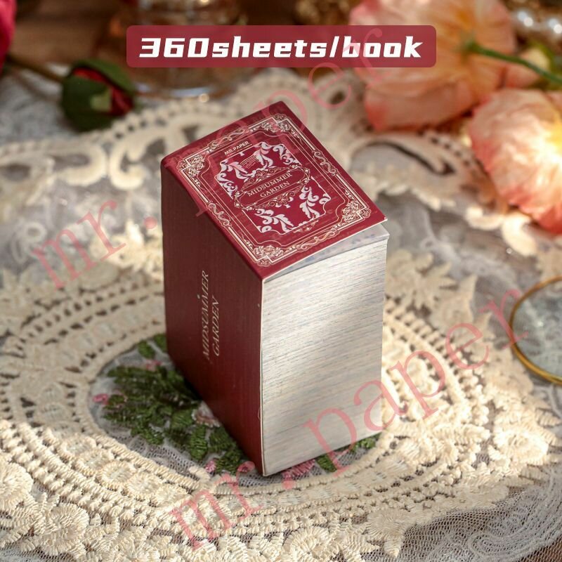 Бумага для скрапбукинга Mr.paper, 360 уникальных ретро-листов, набор для альбомов, открыток и декора, vintage-узоры, творческий комплект