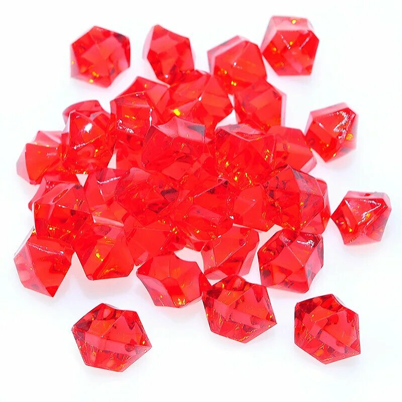 20 шт, акриловые кристаллы для аквариума Красный, Red