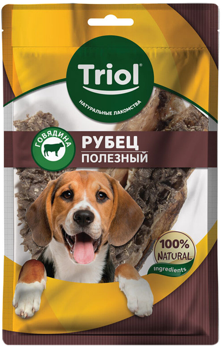 Лакомство TRIOL для собак рубец говяжий полезный 30 гр (1 шт)