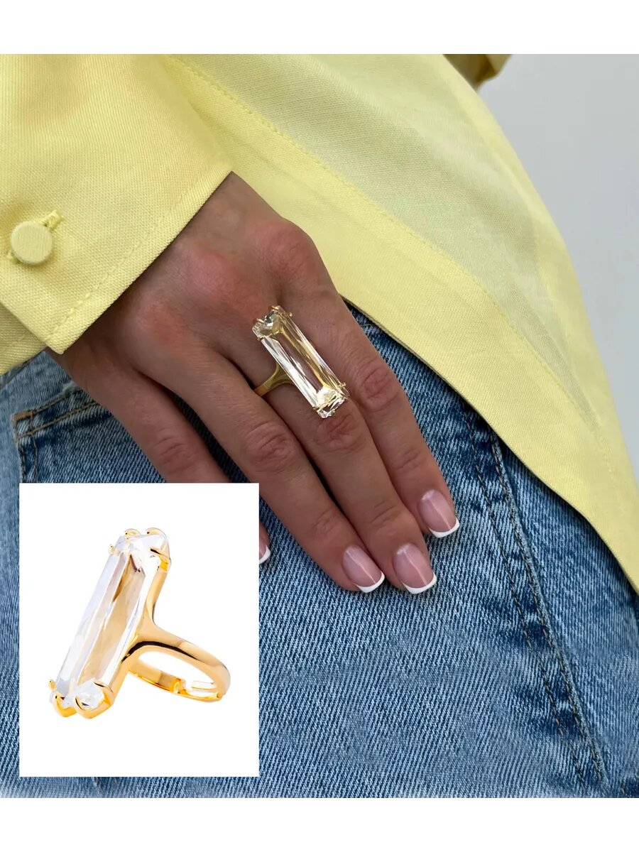 Кольцо, циркон, кристалл