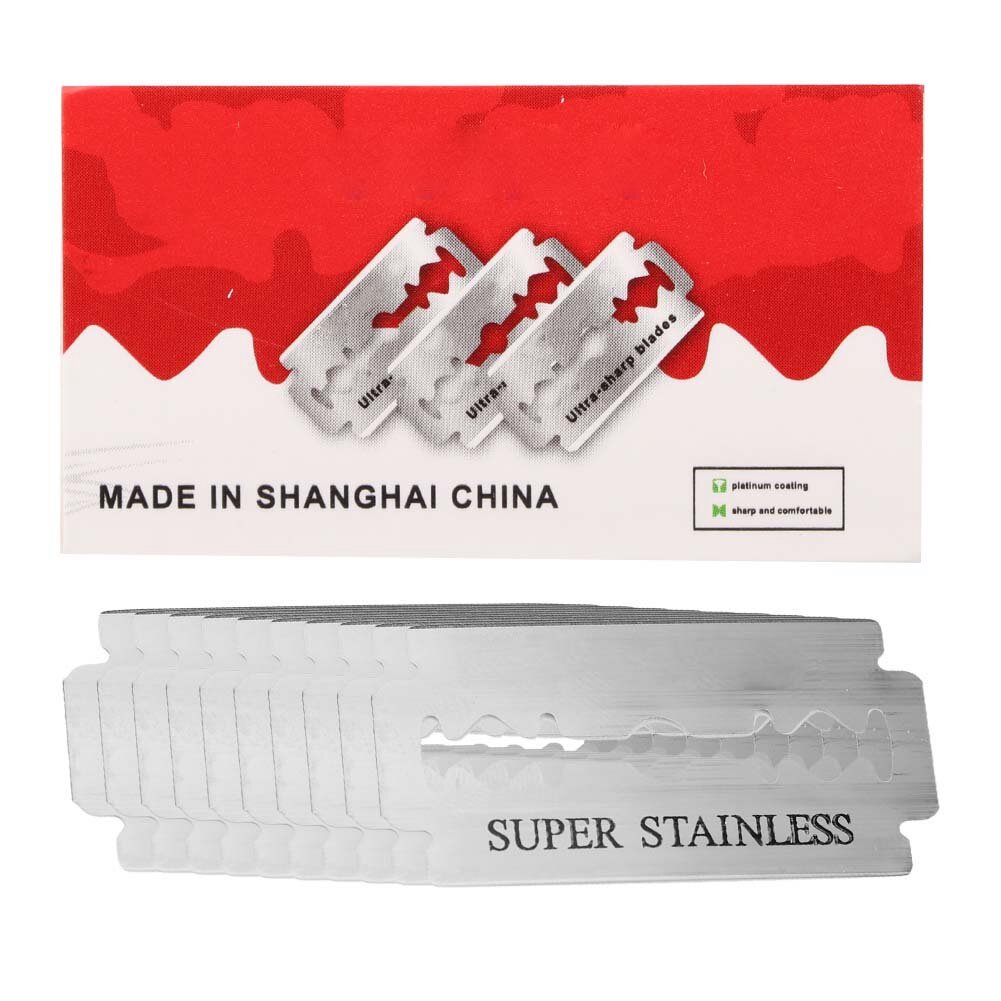 10 шт./кор. лезвия для мужчин, традиционная ручная бритва, аксессуар для триммера для бороды