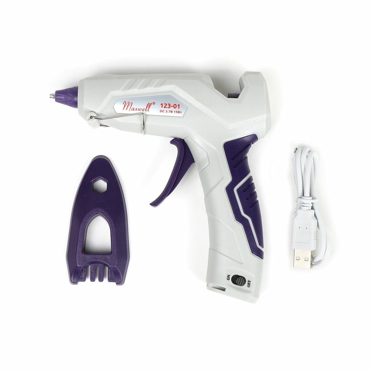 Клеевой пистолет Maxwell аккумуляторный, d 7,2 мм, 15W, Premium (TBYd7.2.15W.123-01)