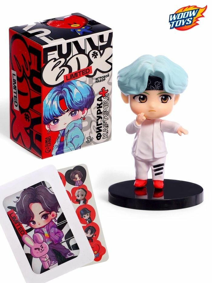 Игрушка-сюрприз Woow Toys Funny Box k-pop, фигурка, карточка, наклейки