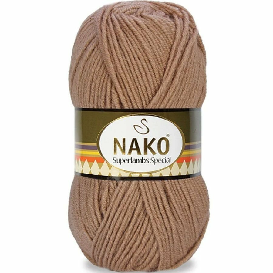 Пряжа Nako SUPERLAMBS SPECIAL 11516 теплый беж (5 мотков)