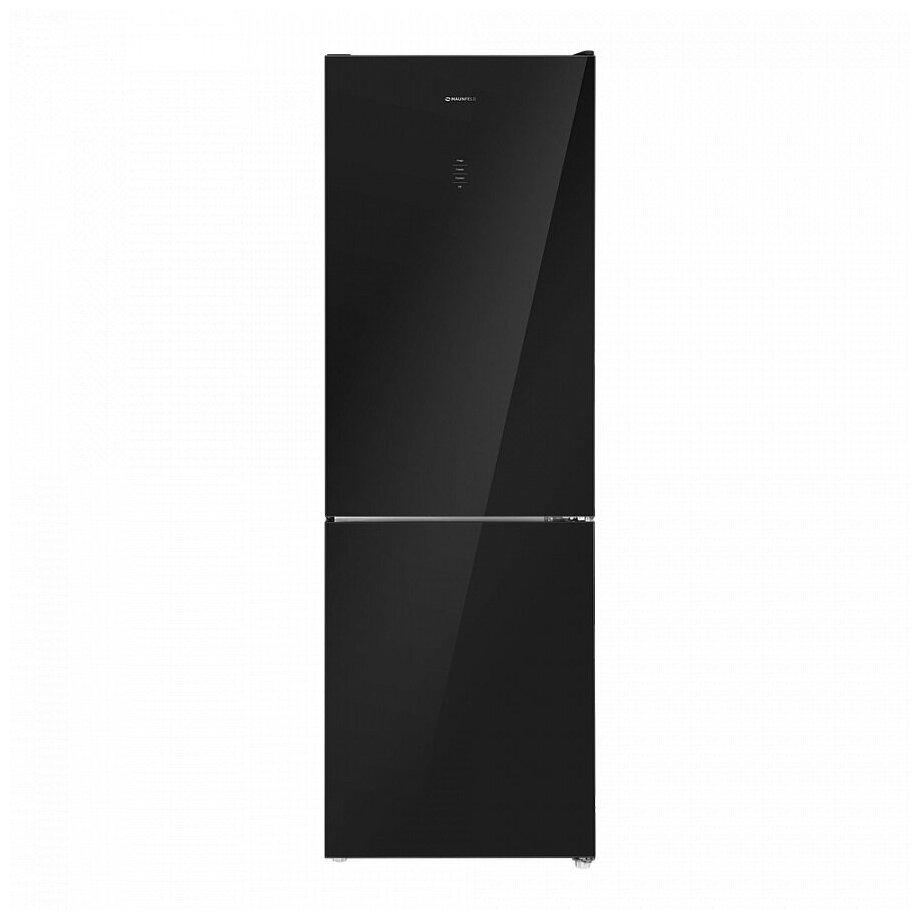Отдельностоящий холодильник MAUNFELD MFF185NFB чёрное стекло