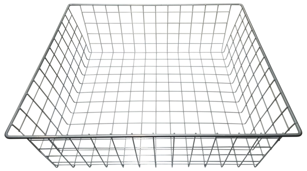 Корзина для белья в шкаф металлическая 585х485х160 мм цвет серый