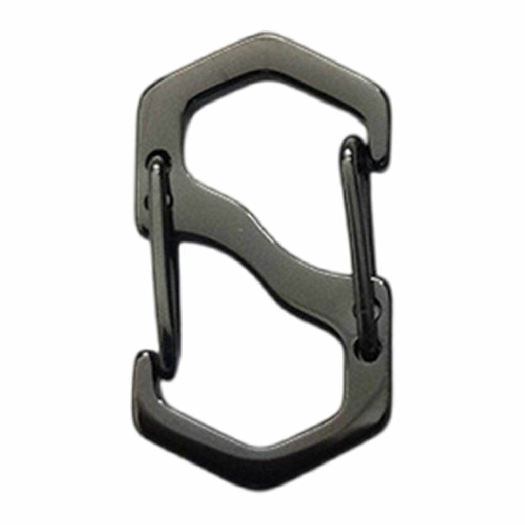 Наружные инструменты,316 нержавеющая сталь S-образный карабин - черный - 18 мм