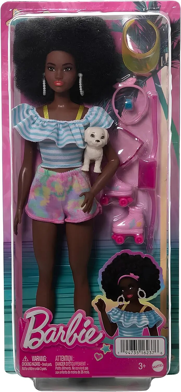 Кукла Barbie "Day and Play Fashion", на роликах, с аксессуарами, для девочек, 3-5 лет