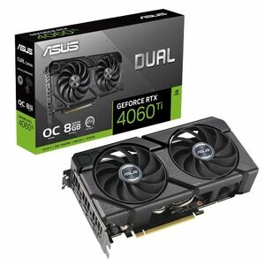 Видеокарта Asus PCI-E 4.0 DUAL-RTX4060TI-O8G-EVO NVIDIA GeForce RTX 4060TI 8Gb 128bit GDDR6 2565/18000 HDMIx1 DPx3 HDCP Ret