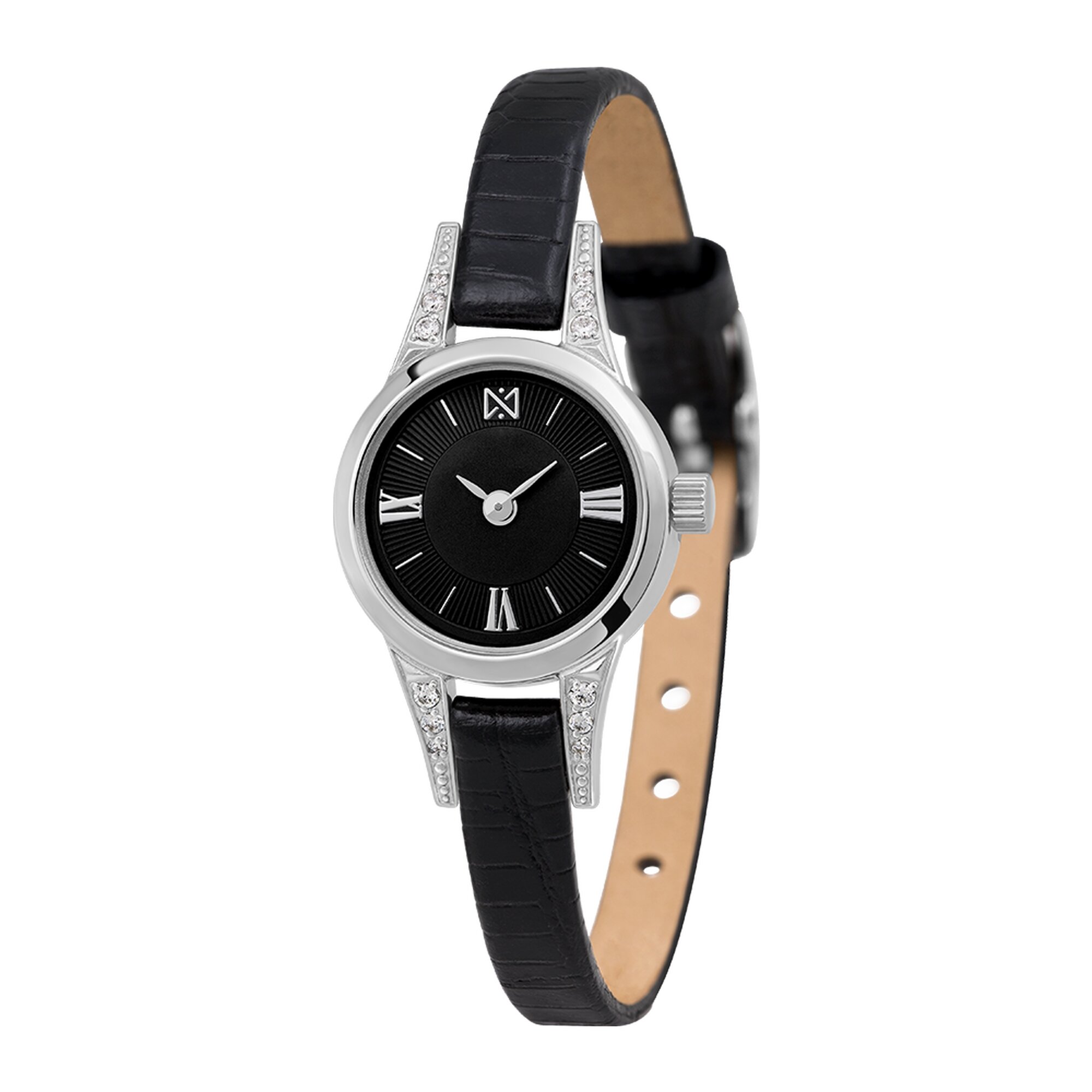 Наручные часы, серебро, фианит