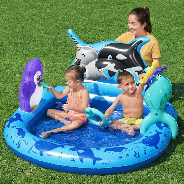 Детский надувной бассейн BestWay Polar Pals с игрушками 53156